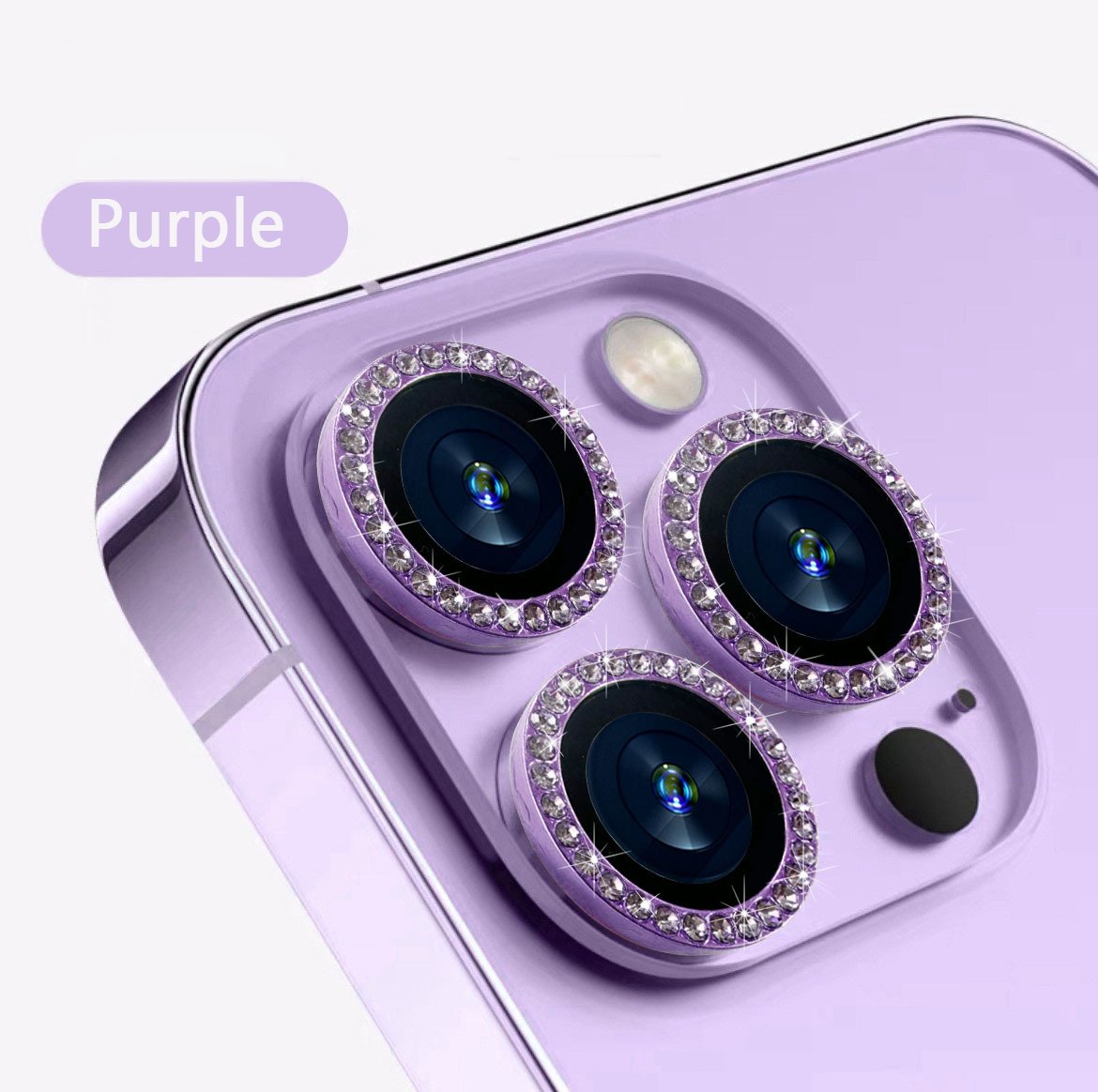 Diamond camera lens protector for iPhone 15 Pro